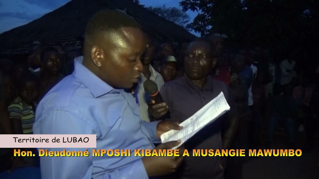 Honorable Dieudonnée Mposhi Kibambe au village de Musangie Maumbo ...
