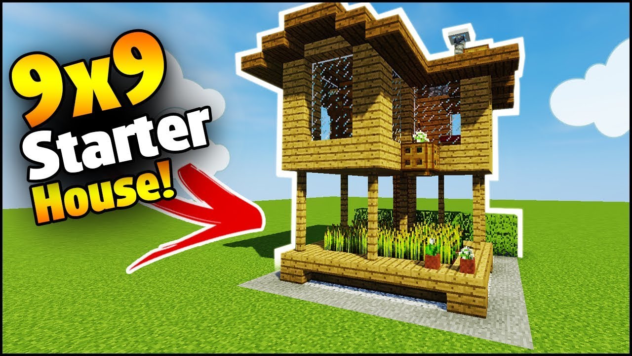 Minecraft 9X9 Starter House Tutorial How To Build A House In Minecraft 9X9 Starter House Tutorial How To Build A House In