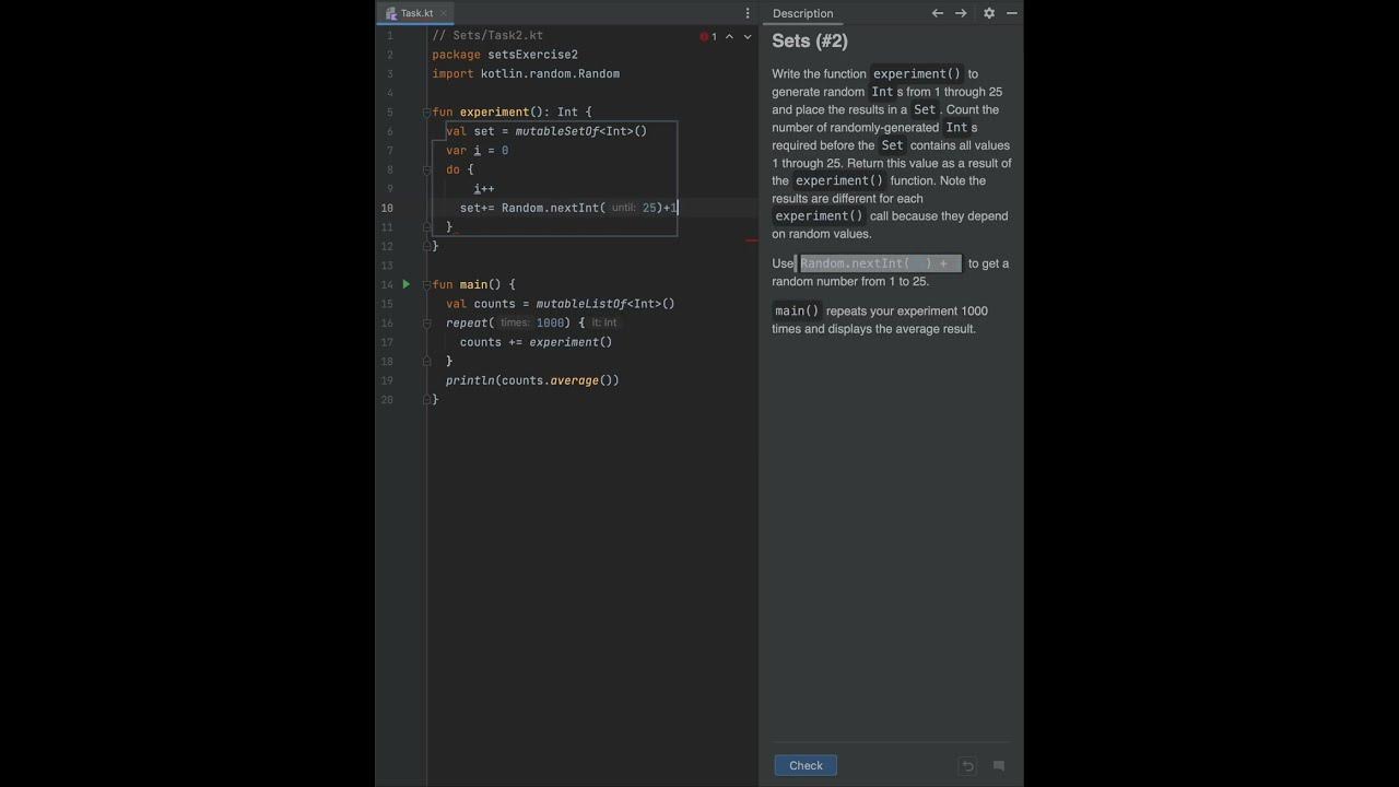 Kotlin - Set Example Experiment - YouTube