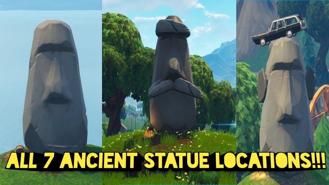 All 7 Ancient Statues locations in Fortnite Battle Royale - YouTube