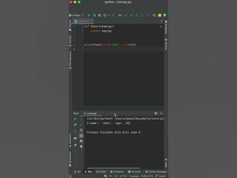 What does **kwargs do in Python? #python #coding #programming - YouTube