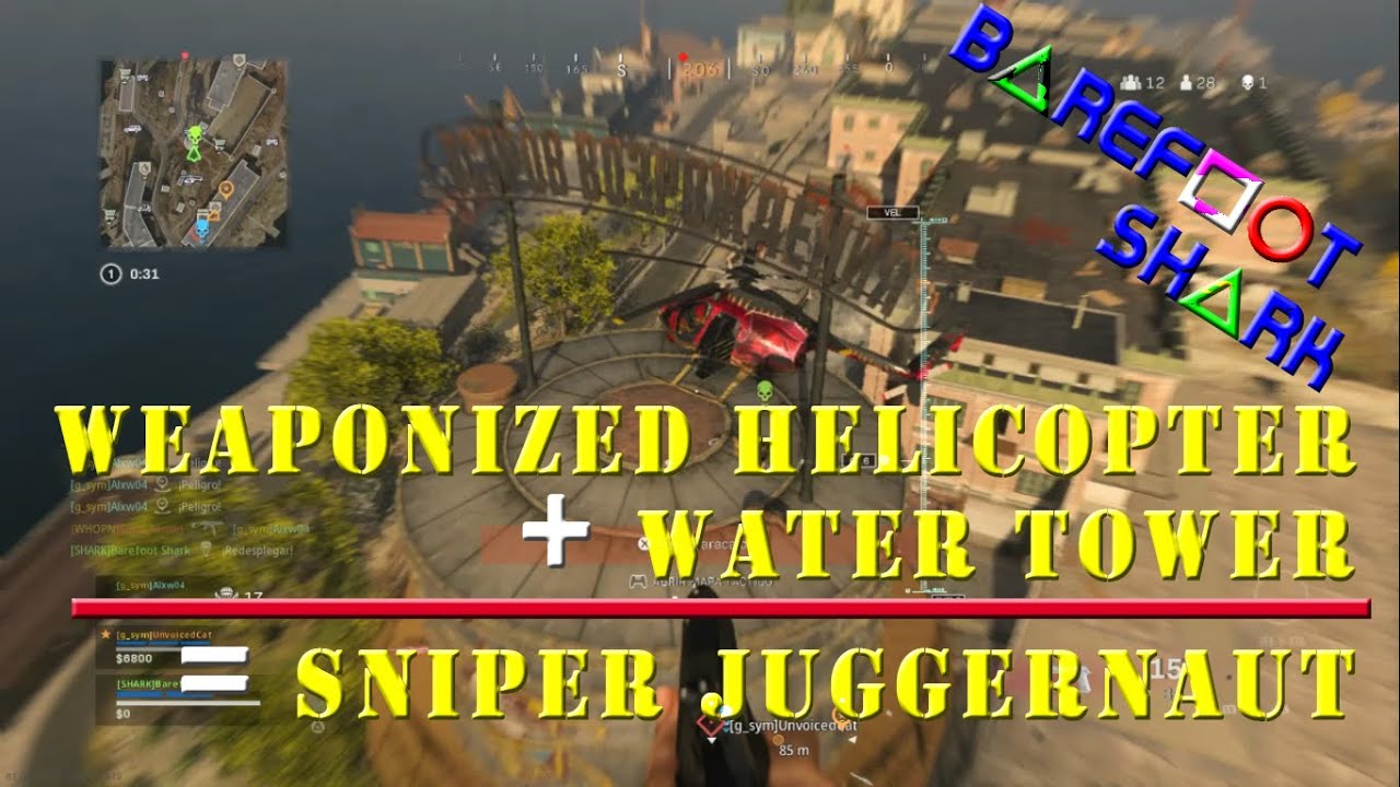 Weaponized Helicopter + Water Tower = Sniper Juggernaut - YouTube