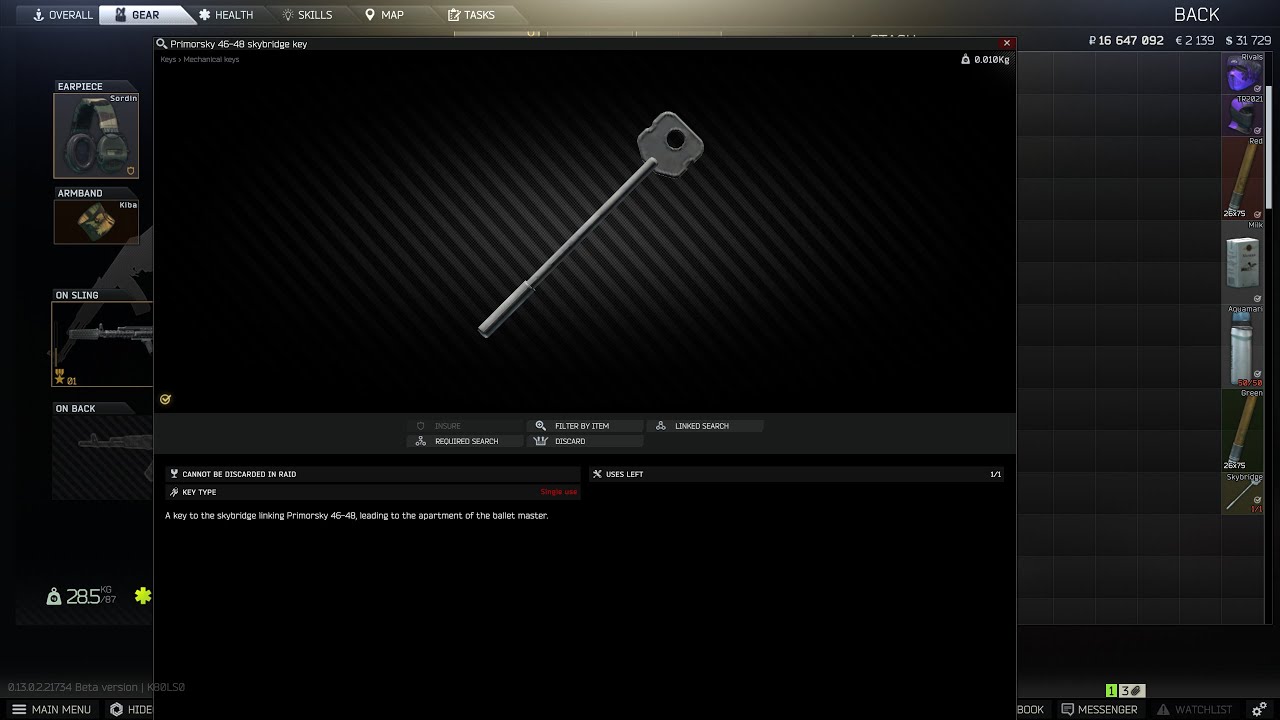 Skybridge 46-48 Key Hard Spawn Escape from Tarkov for Streets of Tarkov ...