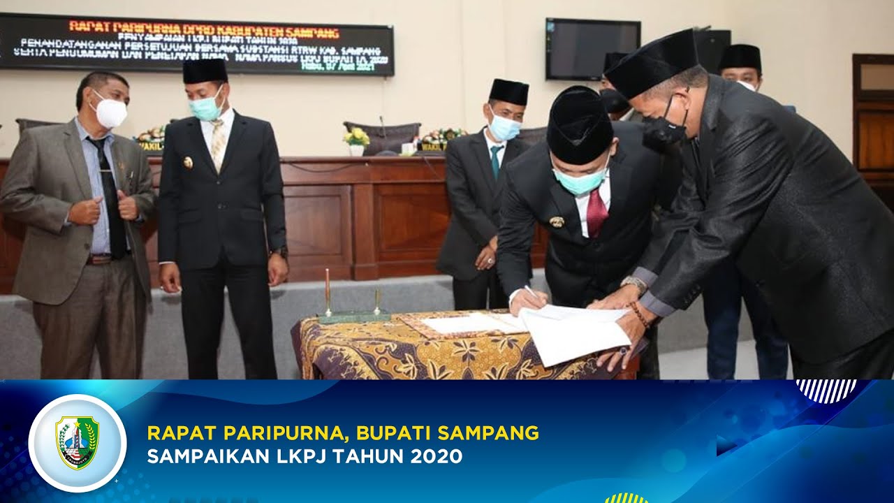 RAPAT PARIPURNA, BUPATI SAMPANG SAMPAIKAN LKPJ TAHUN 2020 - YouTube
