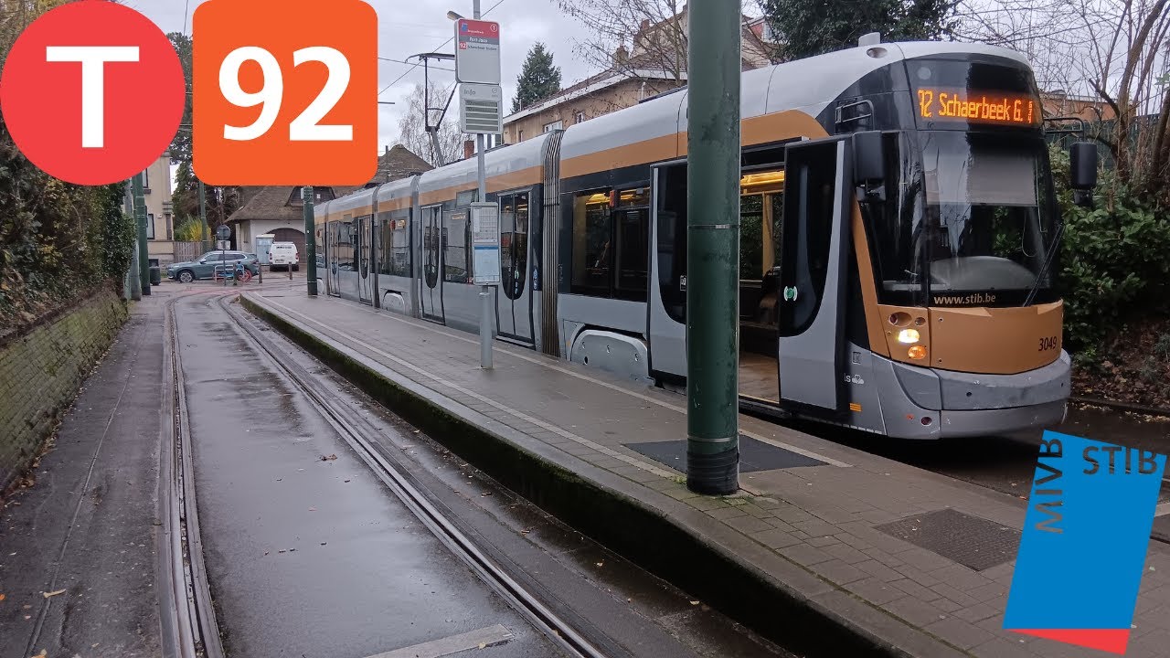 (Tramway Stib) Trajet complet ligne 92 Schaerbeek Gare à Fort-Jaco Tram ...