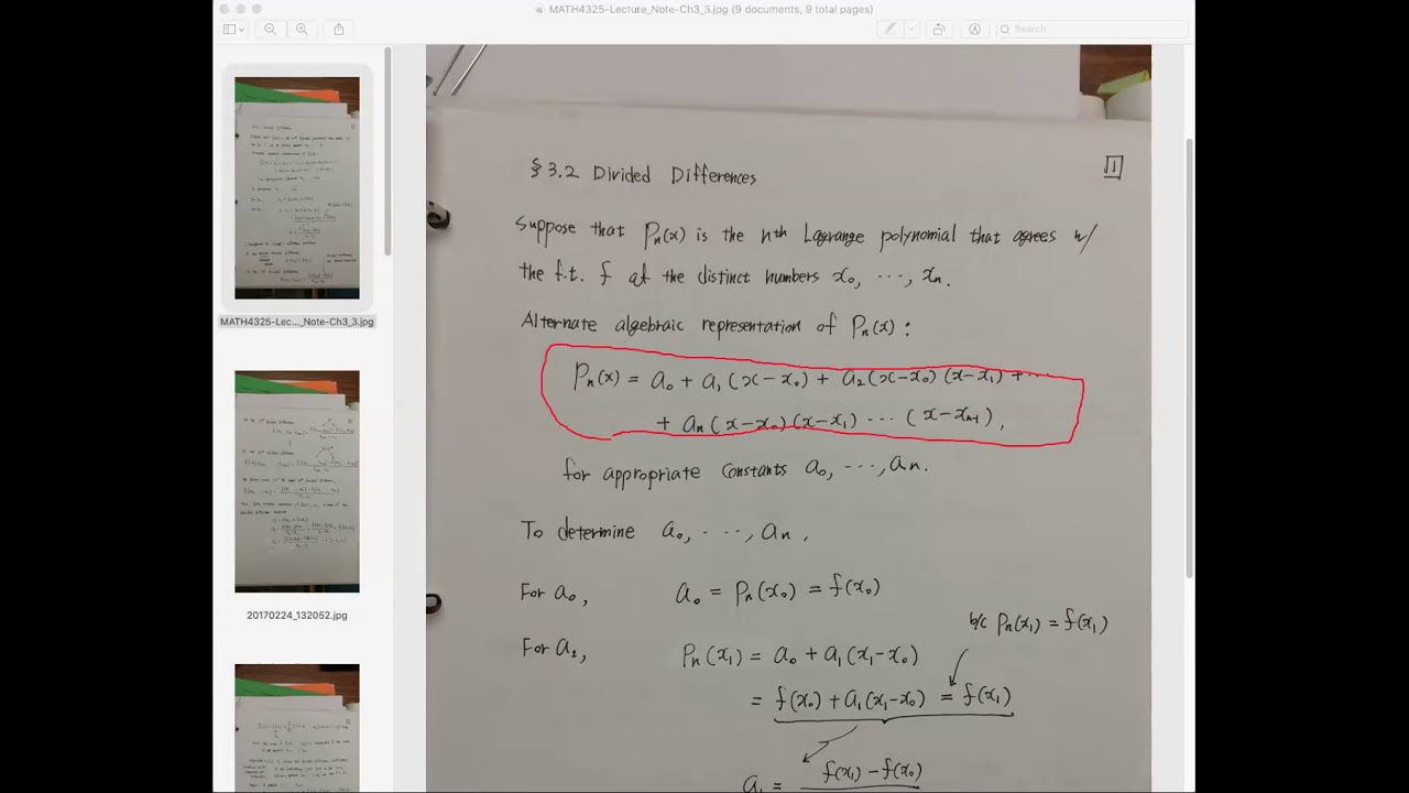 Numerical Analysis: Divided Differences Lecture 1 - YouTube