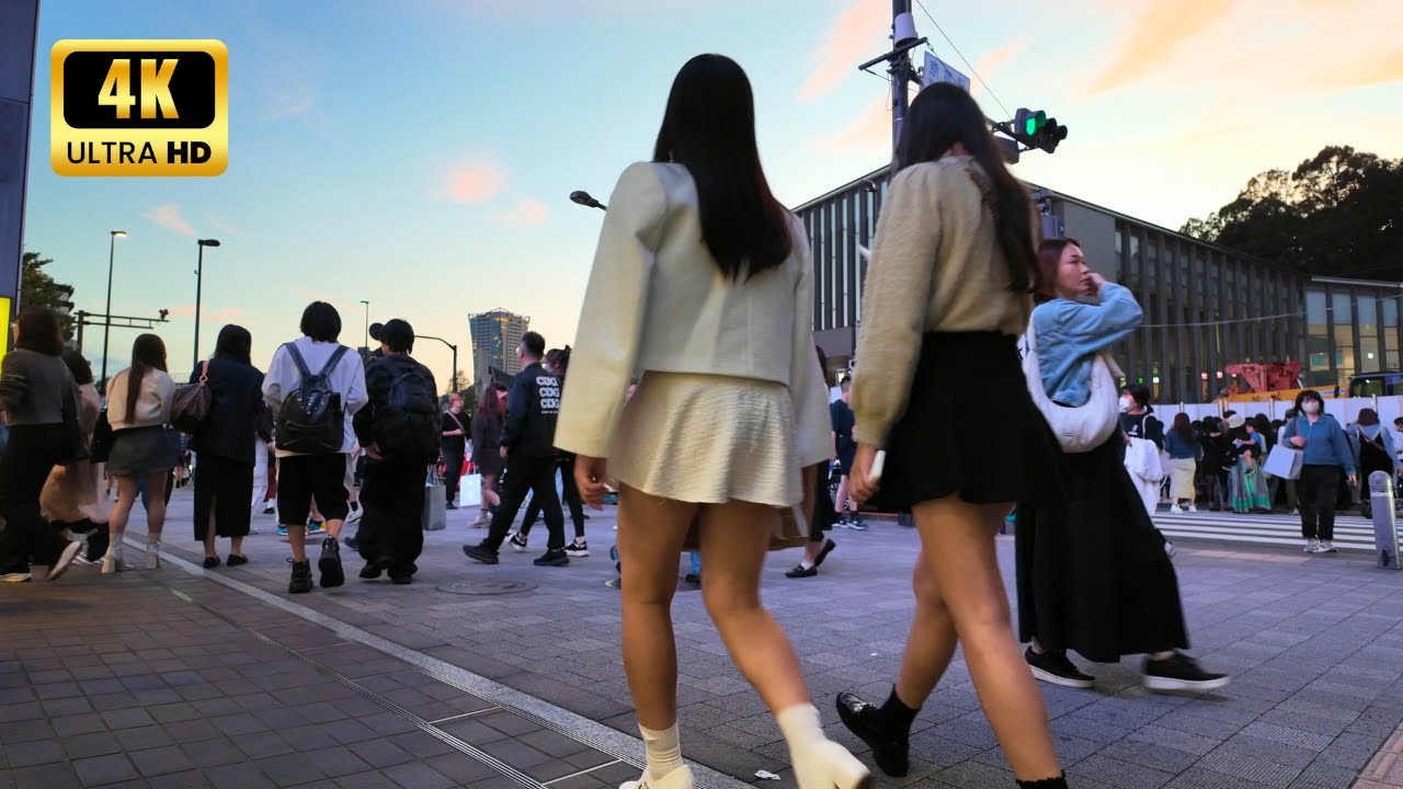 1 Hour Sitting Outside Harajuku Station 原宿 4K Tokyo Japan 2024.10 ...