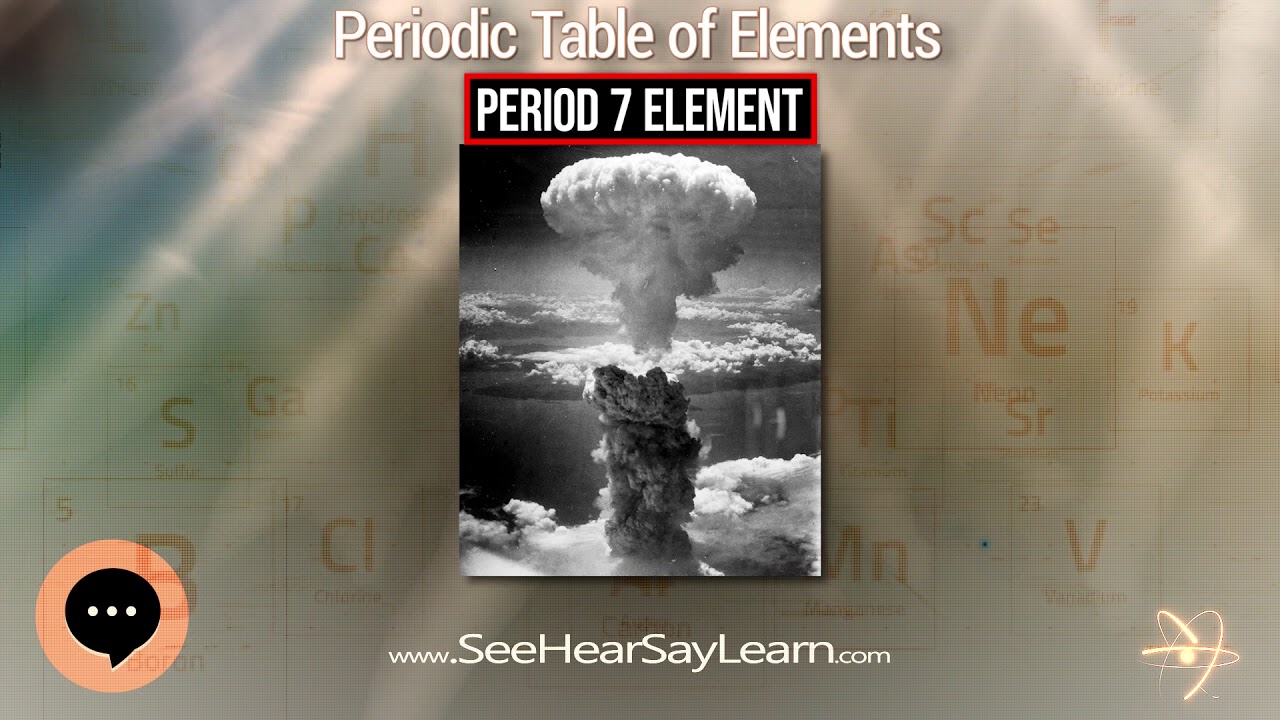 Period 7 element 🔬⚛️🔬 Periodic Table of Elements Series 🔬⚛️🔬 - YouTube