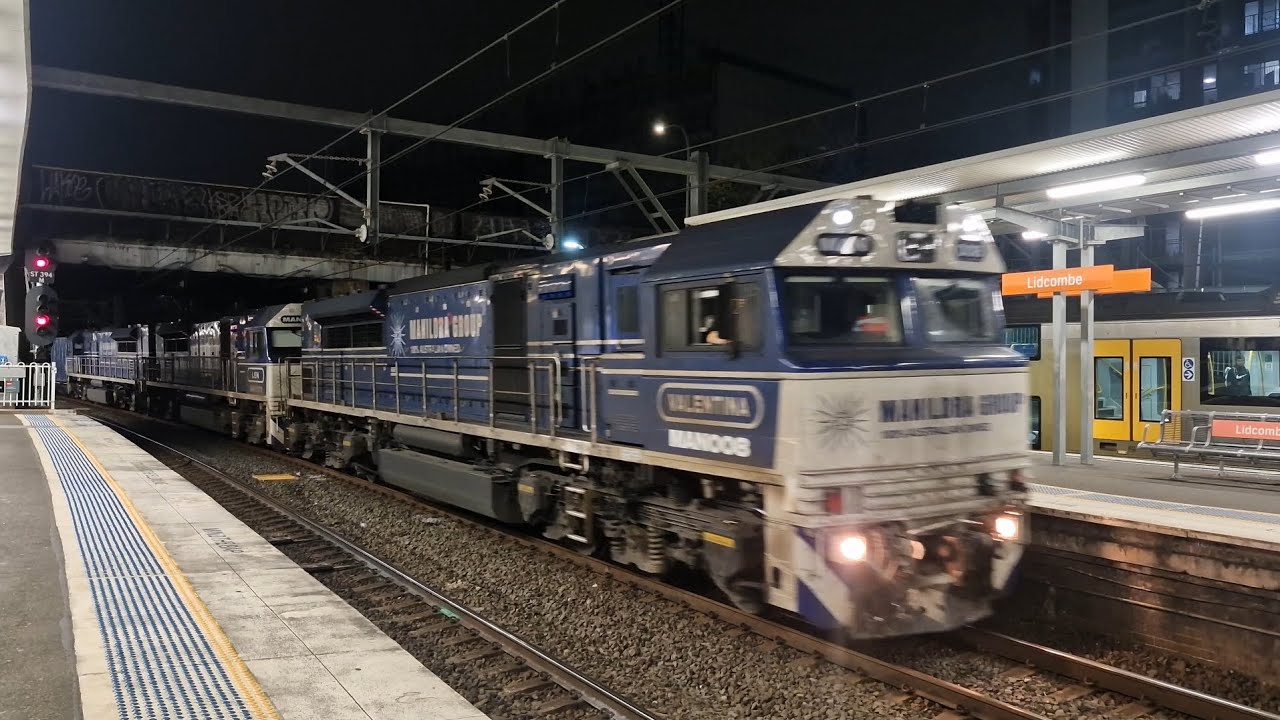 05/09/25 SSR Manildra Train 9877 passing Lidcombe - YouTube
