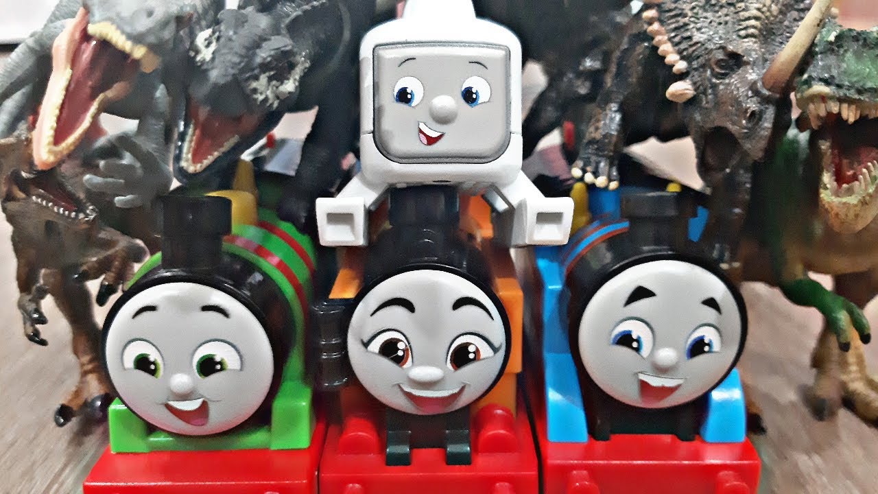 Thomas and Friends in Jurassic World | Thomas Rescuing Trains from ...