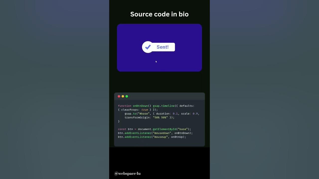 Animated Send Button ️ Coding Coder Css Javascript Html Webdevelopment Viral Shorts