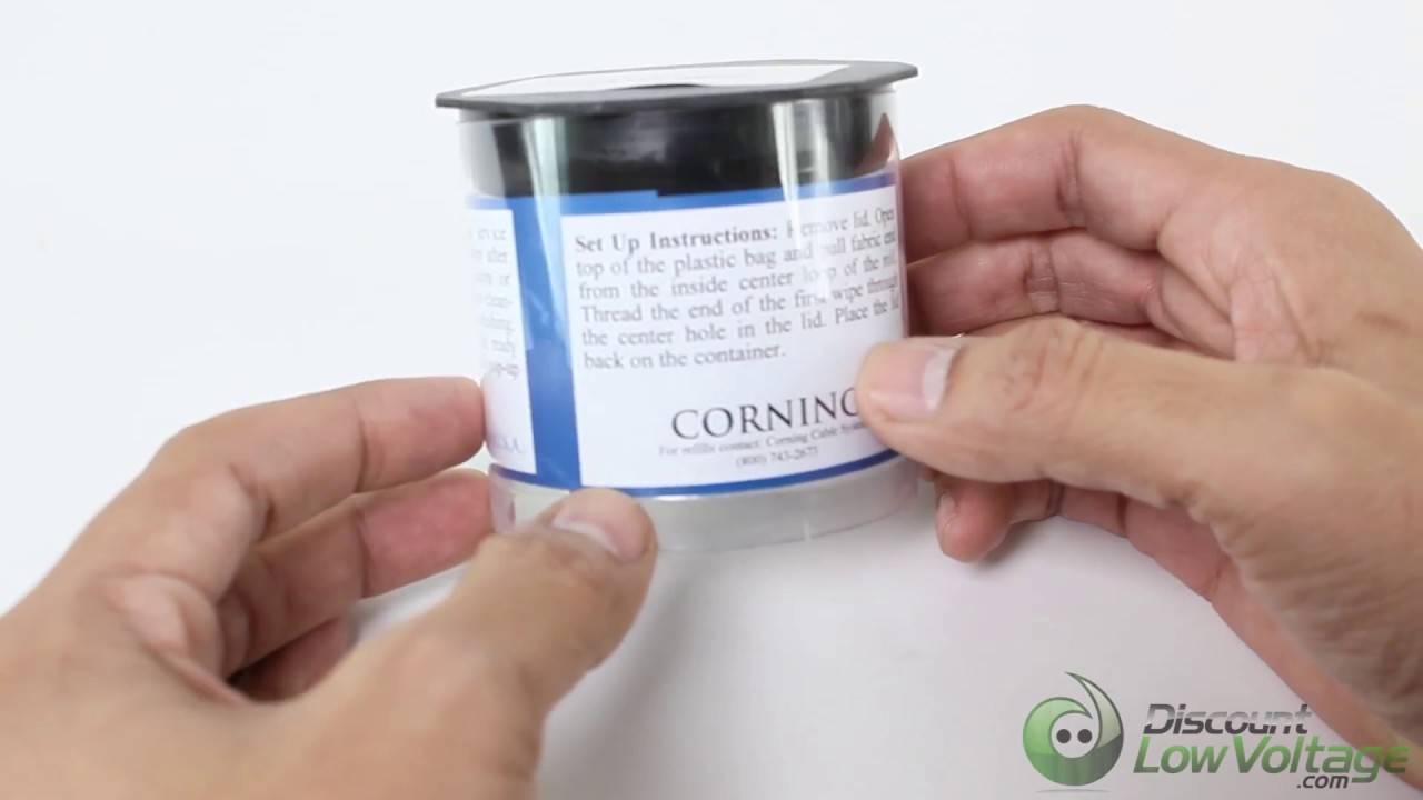 Corning FCC-WIPES Fiber Optic Cleaning Wipes - YouTube