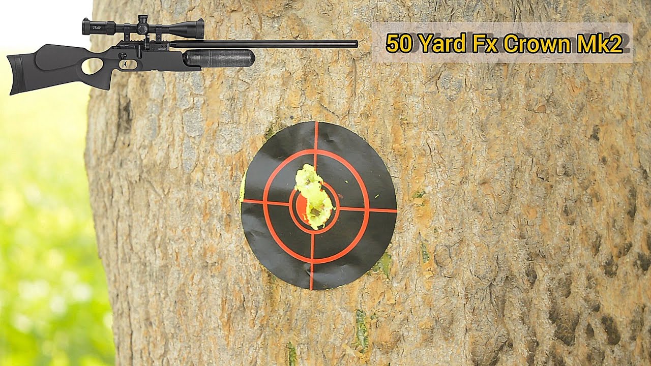 FX Crown MK2 compact|Accuracy test 50 Yard and 100 yards - YouTube