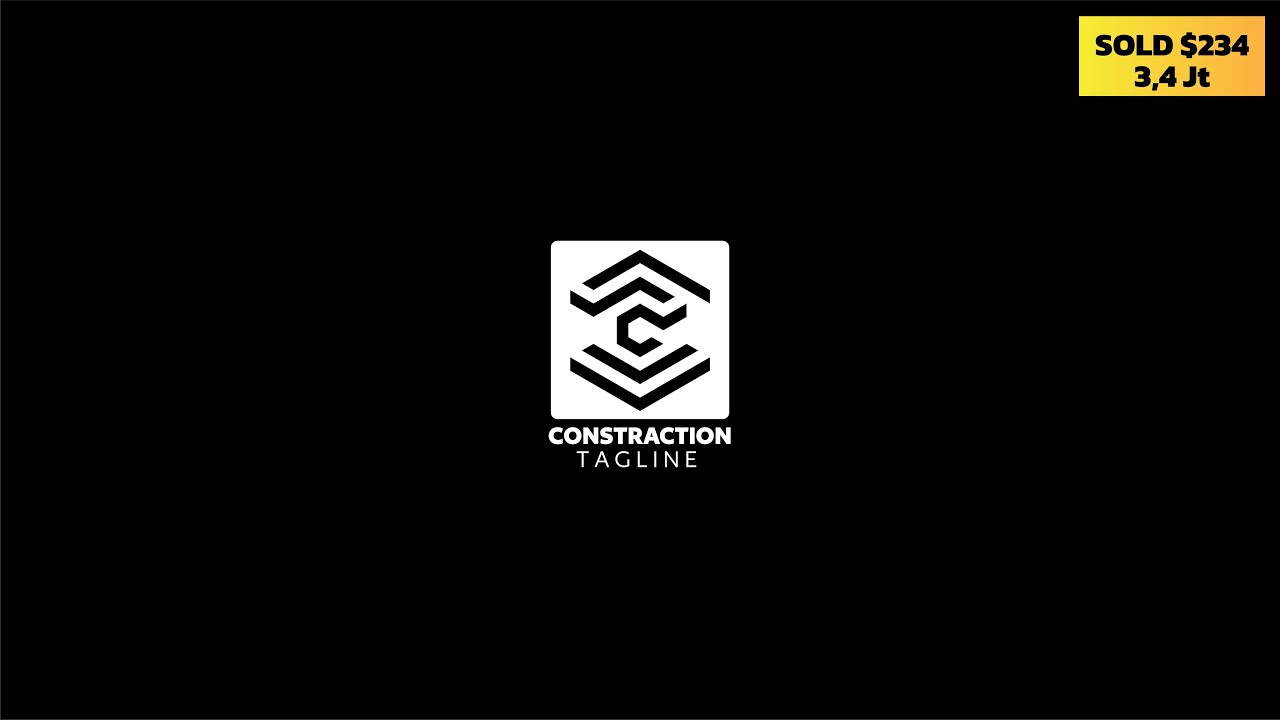 Adobe Illustrator - Tutorial Mendesain Logo : CONSTRACTION - YouTube