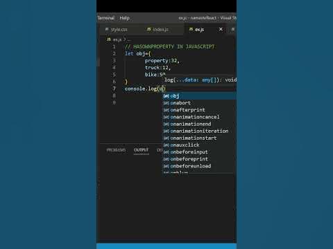 hasOwnProperty( ) method in javascript. #shorts - YouTube