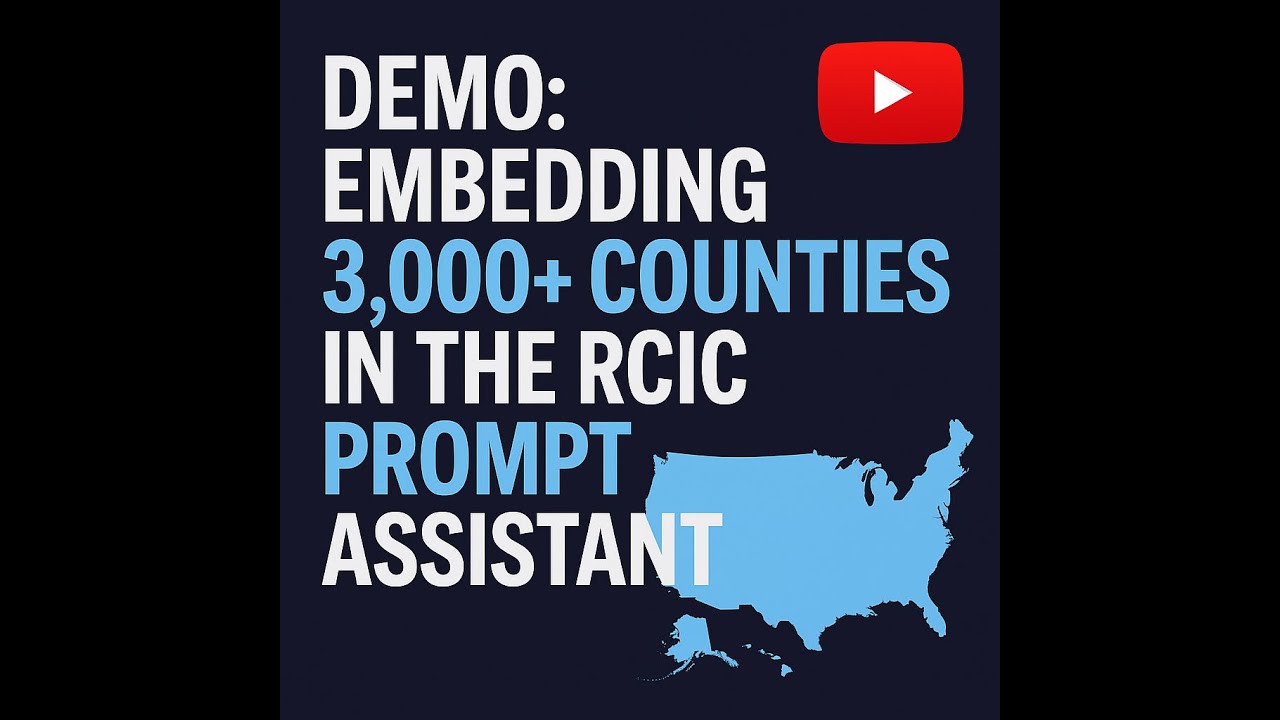 LIVE DEMO: Embedding 3,000+ Counties into the RCIC Prompt Assistant ...