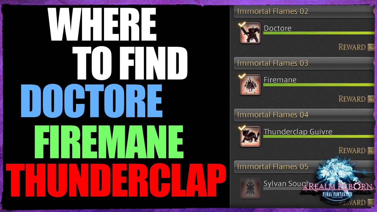 Where To Find Doctore, Firemane and Thunderclap in Final Fantasy Online ...