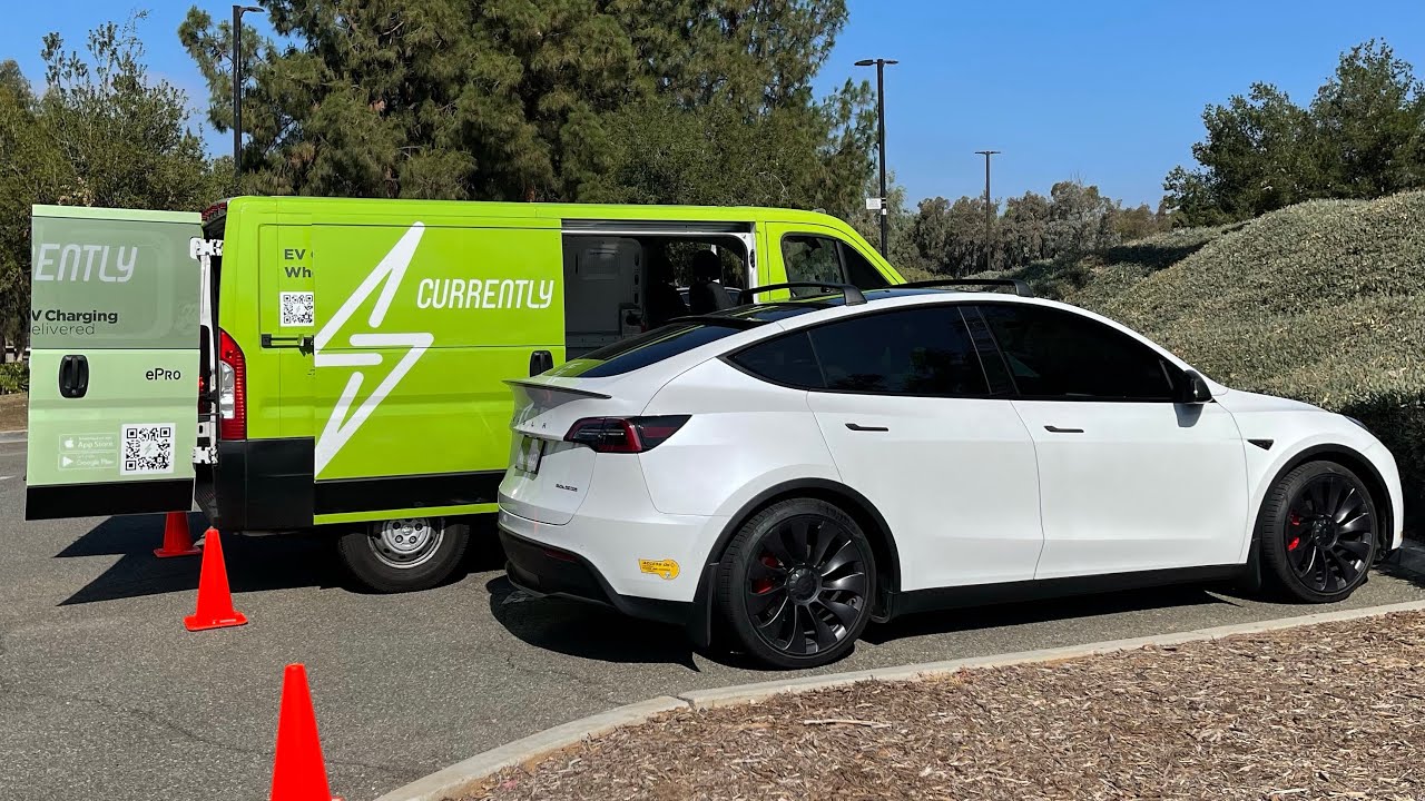 Tesla Model Y FIRST Service Call for Fast Mobile Charging! Cheaper than ...
