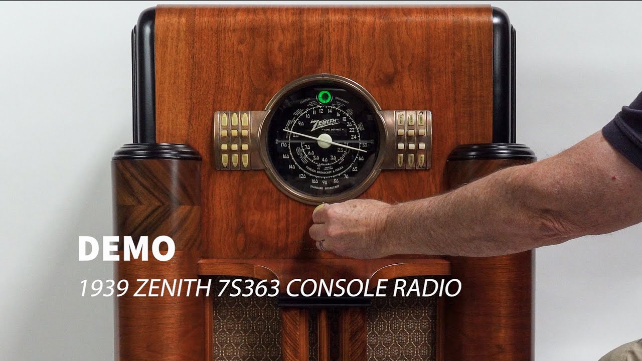 Demo of 1939 Zenith 7S363 Art Deco Radio + Bluetooth Retrofit - YouTube