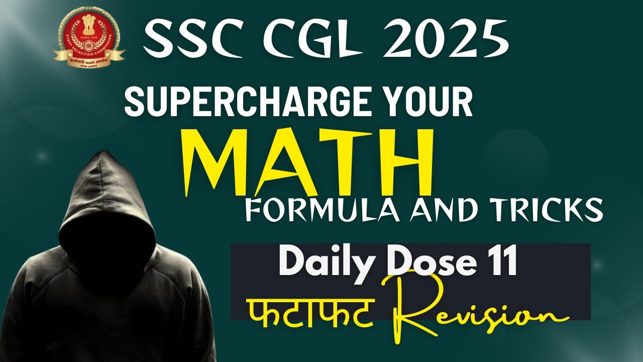 Math Formula Revision for SSC CGL CPO CHSL Railway | Daily Dose 11 | # ...