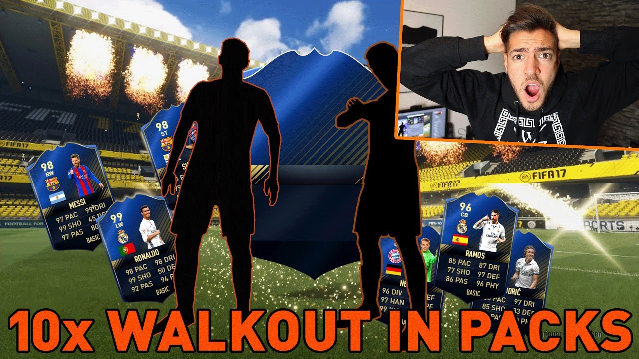 OMG! 10x WALKOUT in TOTY PACK OPENING ⛔️😱 FIFA 17 PACKLUCK ULTIMATE ...
