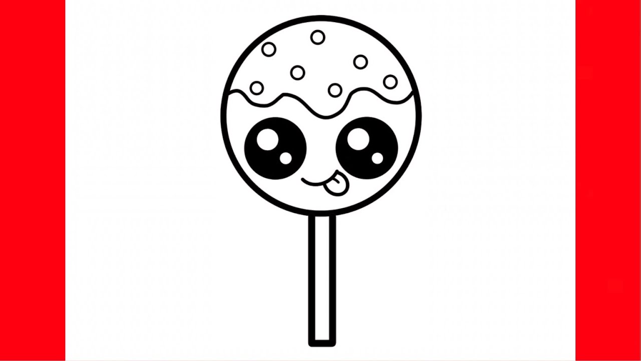 How to Draw a Cute Lollipop Step by Step | Easy for Kids - YouTube