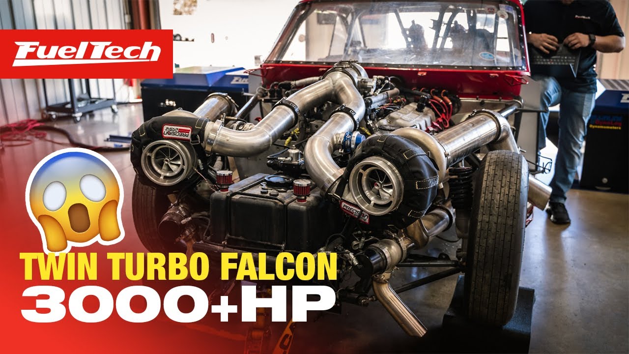 Twin Turbo Falcon Controlled by FuelTech FT600 | 3000+HP - YouTube