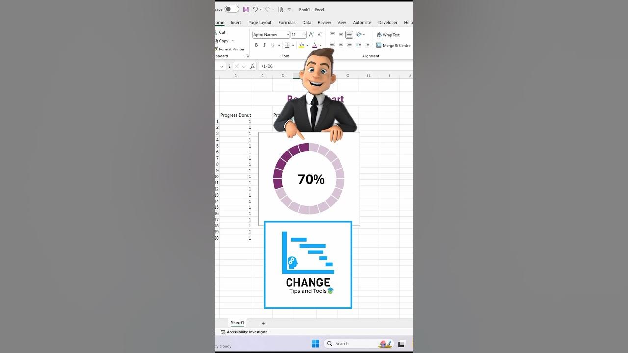 Quick Excel Tutorial: Make a Radial Progress Chart in 60 Seconds! - YouTube