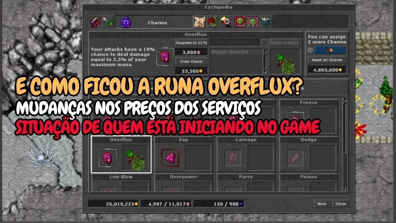 TIBIA - E A RUNA OVERFLUX? | MUDANÇAS NOS PREÇOS E A SITUAÇÃO DE NOVOS ...