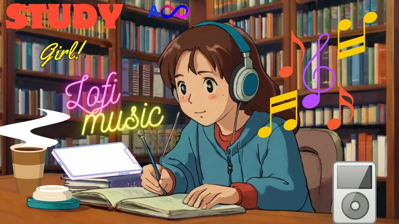 Lofi music 6 : A study girl is in library, chill, nostalgic, relaxing ...