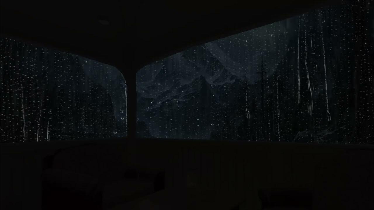10 Hours Deep Sleep Instantly With Heavy Rain On The Window Heavy
