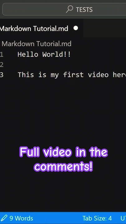 Preparing a Markdown Tutorial - YouTube