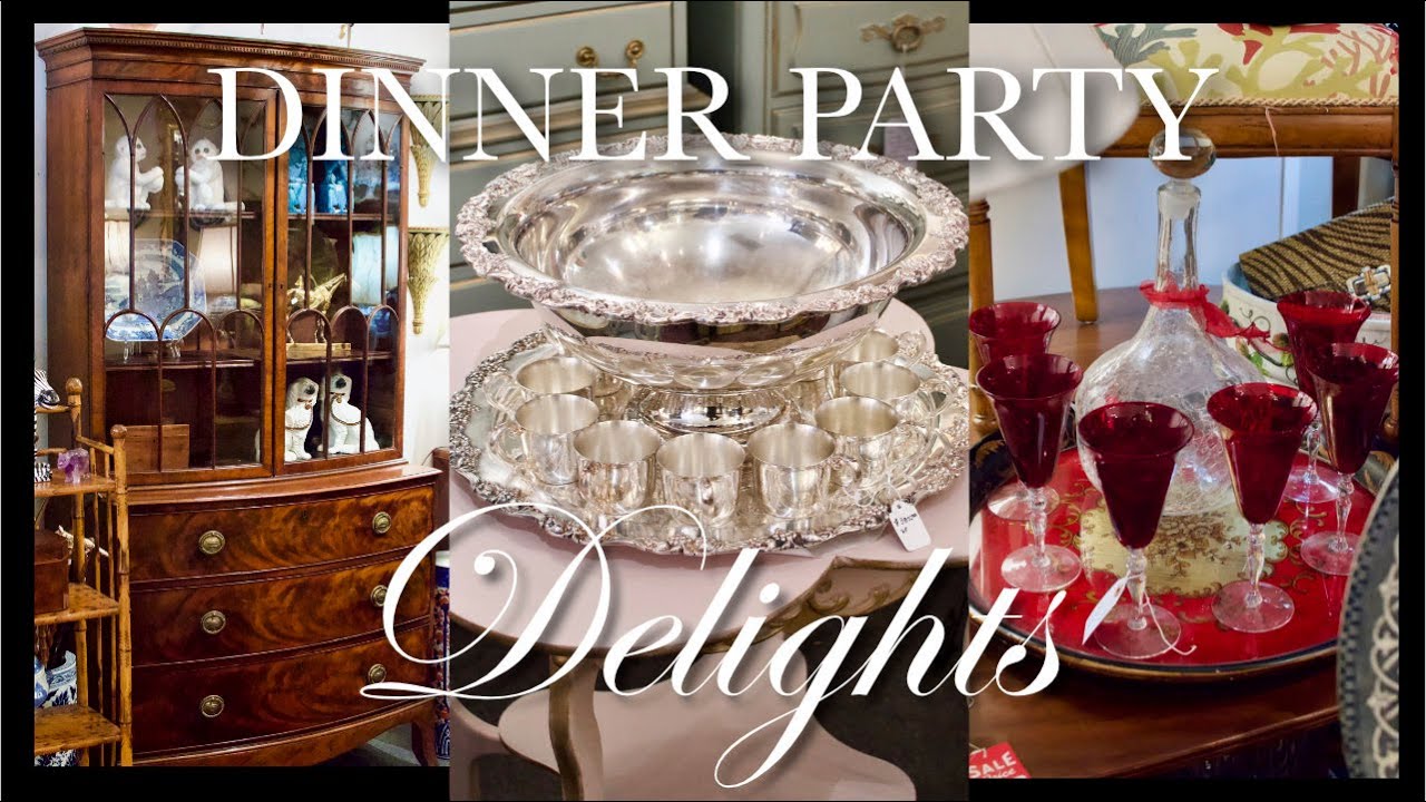 Antique Vintage Holiday Dinner Party & Drinks Shopping Tour! Dining ...