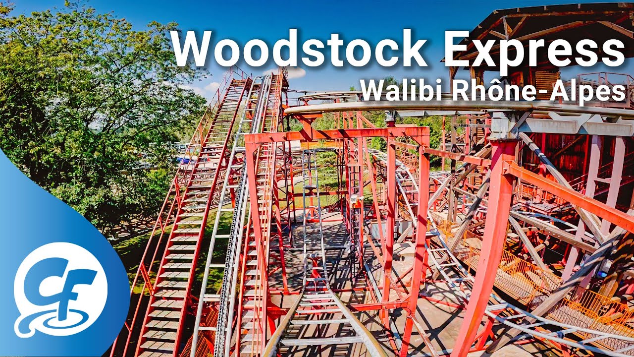 Woodstock Express front seat on-ride 5K POV @60fps Walibi Rhône-Alpes ...