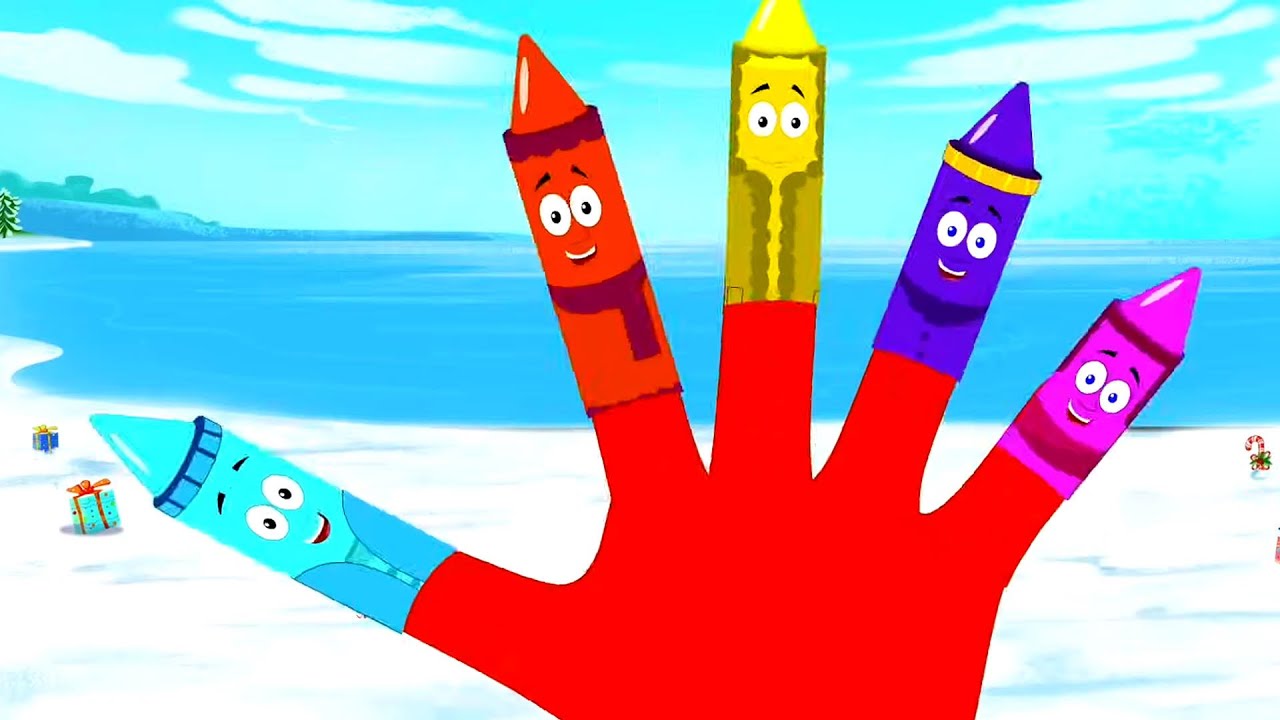 Holiday Finger Family, Crayons Christmas Nursery Rhymes And Cartoon for ...