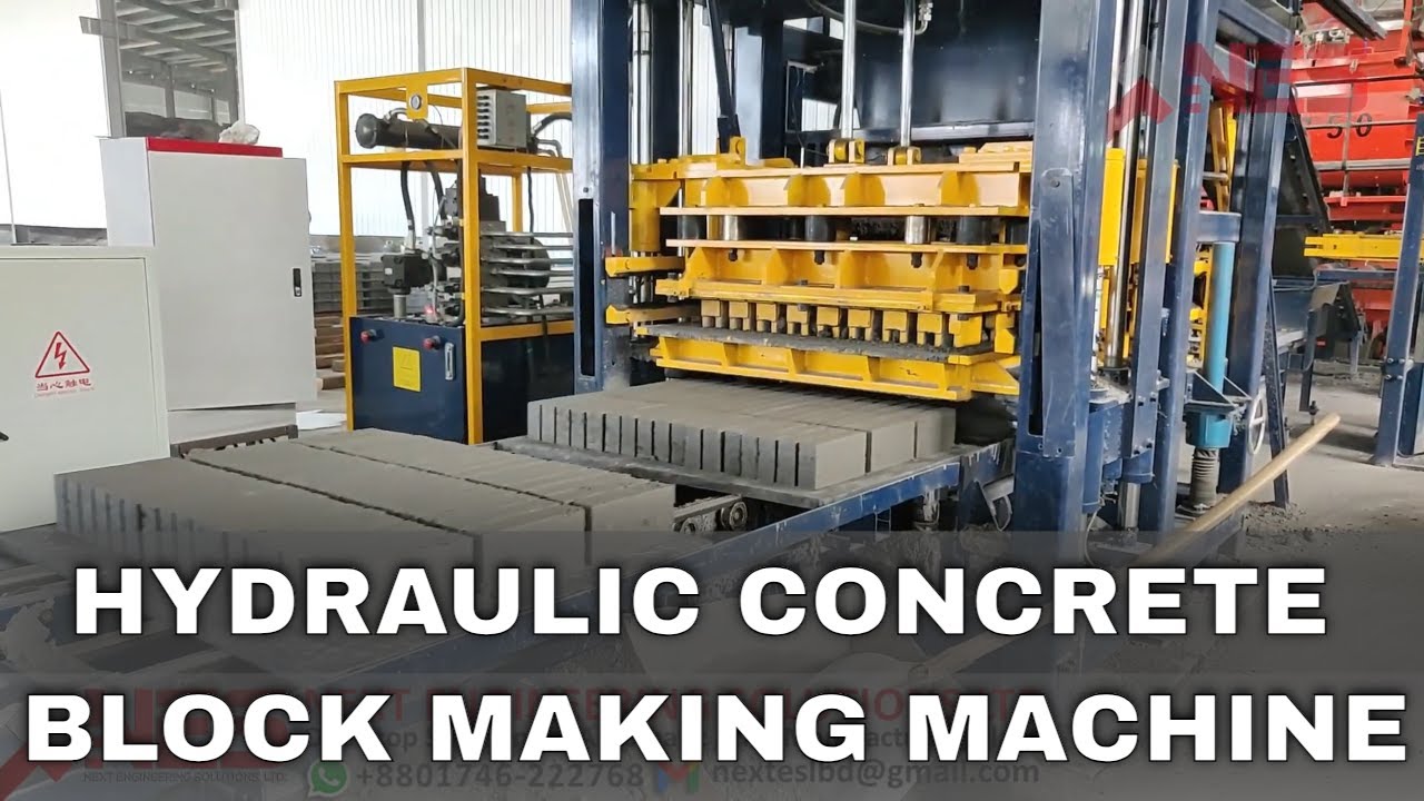 Full Automatic Concrete Block, Cement Brick Making Hydraulic Machine ...