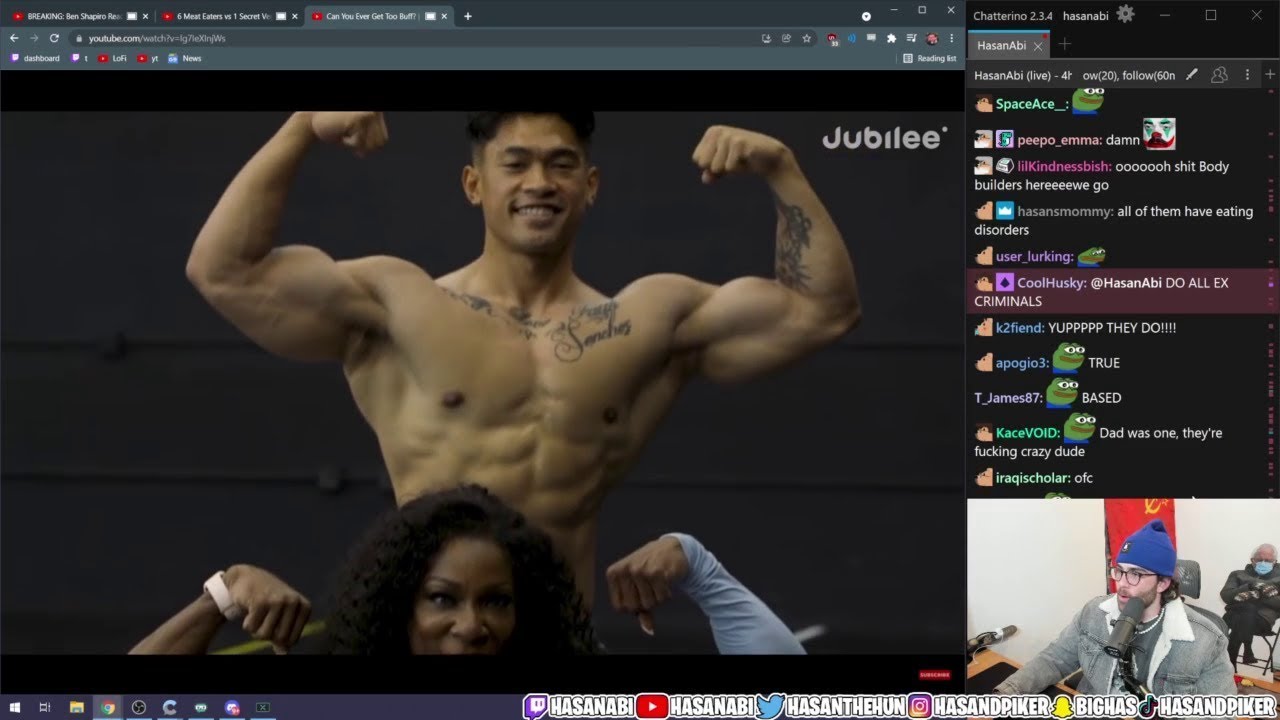 2/2 HasanAbi November 19, 2021 – Jubilee REACTS, Can You Get Too Buff ...