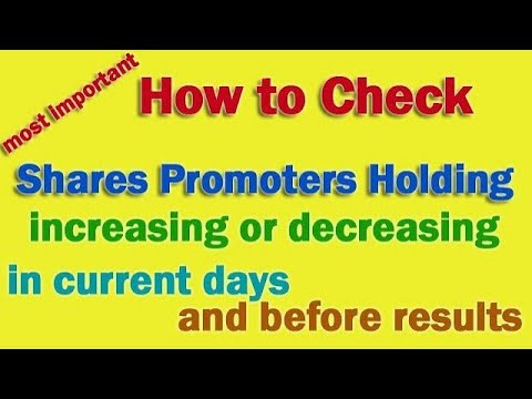 how to check shares promoters holding increasing and decreasing in ...