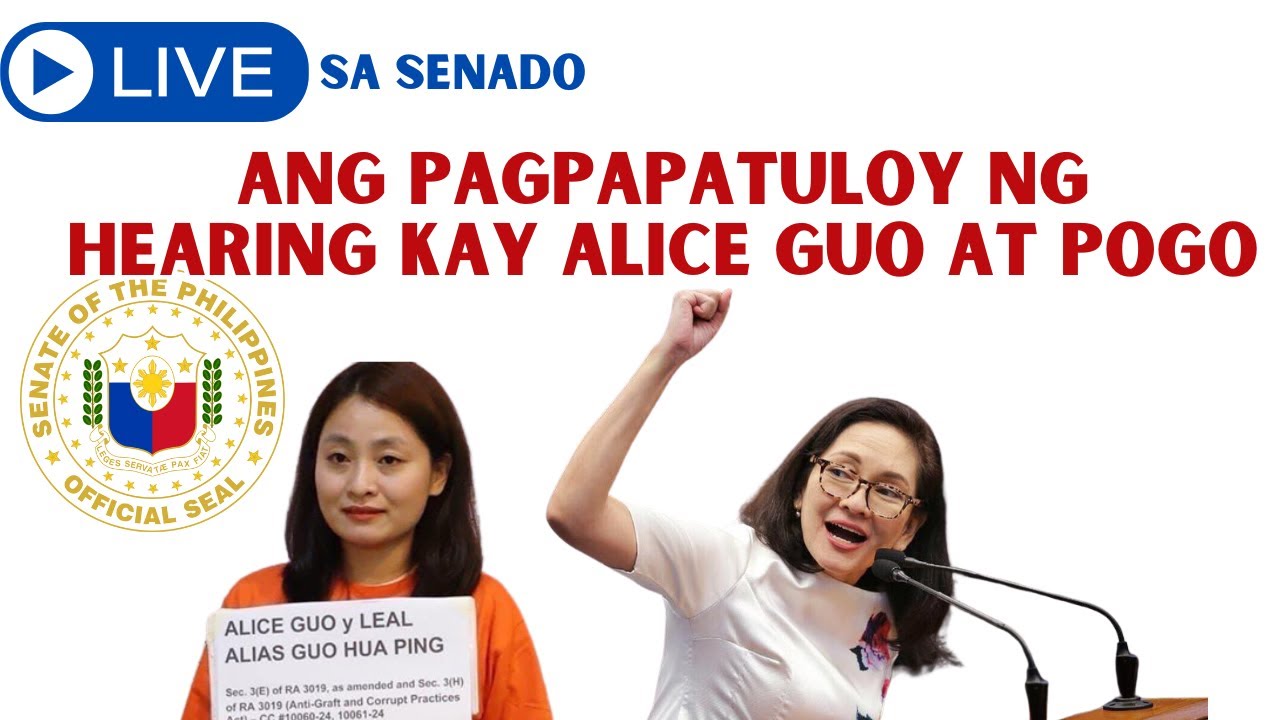 LIVE: SENATE RESUMES HEARING with ALICE GUO on POGO - YouTube