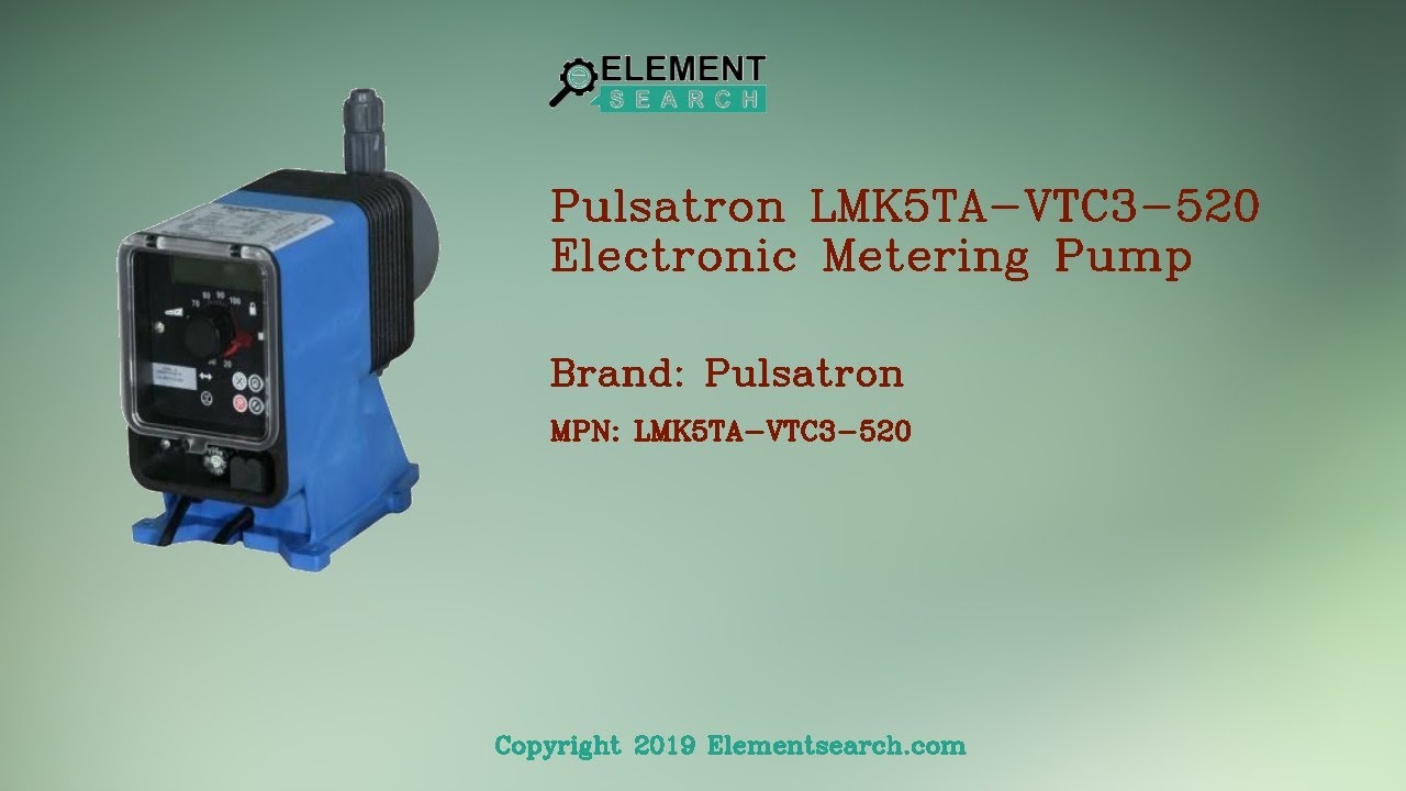 Pulsatron LMK5TA-VTC3-520 Electronic Metering Pump - YouTube