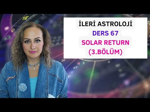 Ders 67 | Astroloji Dersi | İleri Seviye | Öngörü Teknikleri | Solar Return Haritası-3