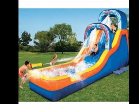 Banzai Double Drop Water Slide - YouTube