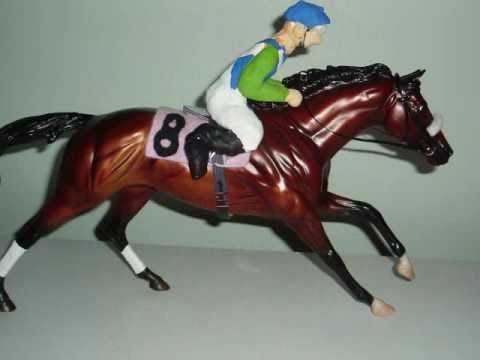 Breyer Barbaro with Custom Race Tack and Jockey - YouTube