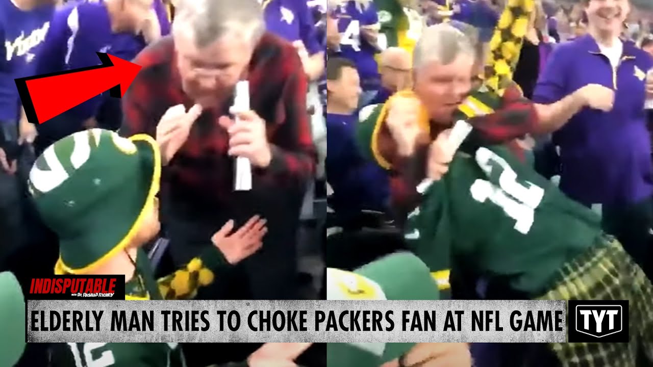 WATCH: Elderly Man Puts Packers Fan In Choke Hold At NFL Game - YouTube
