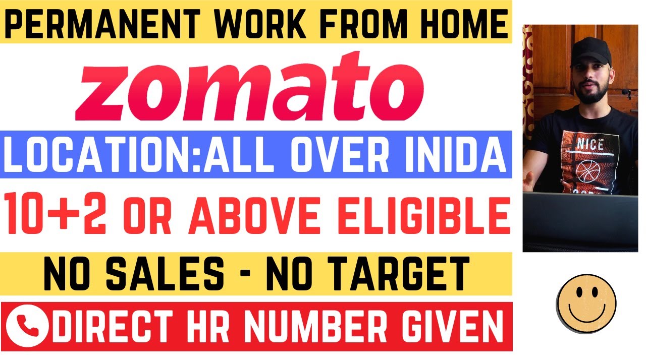 "Zomato Permanent Work From Home Jobs 2024 | Pan India Hiring" - YouTube