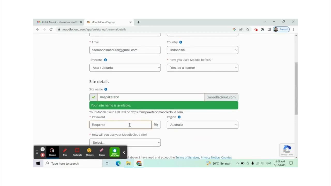 Video Tutorial Pembuatan Akun LMS Moodle Cloud - YouTube