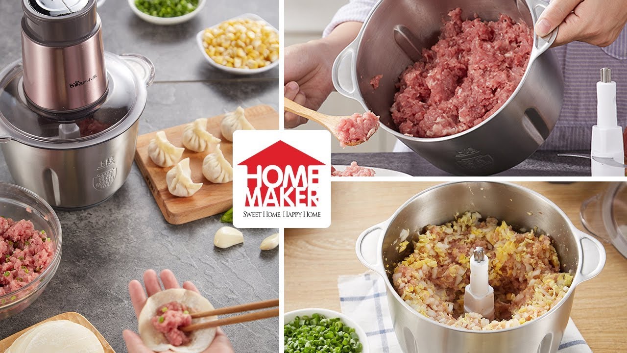 2L Stainless Steel Food Processor Multipurpose Food Chopper, Blender ...