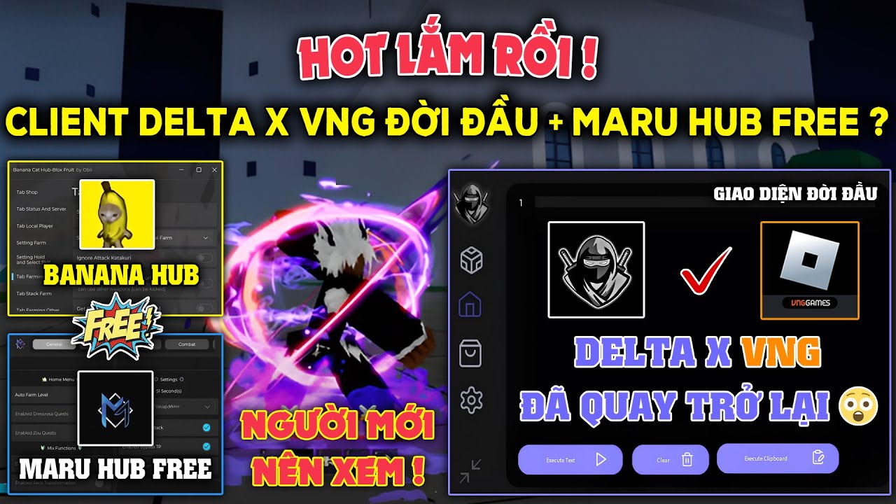 Hot ! Script Maru Hub Premium Free Mới Nhất ? Client hack Delta X VNG ...