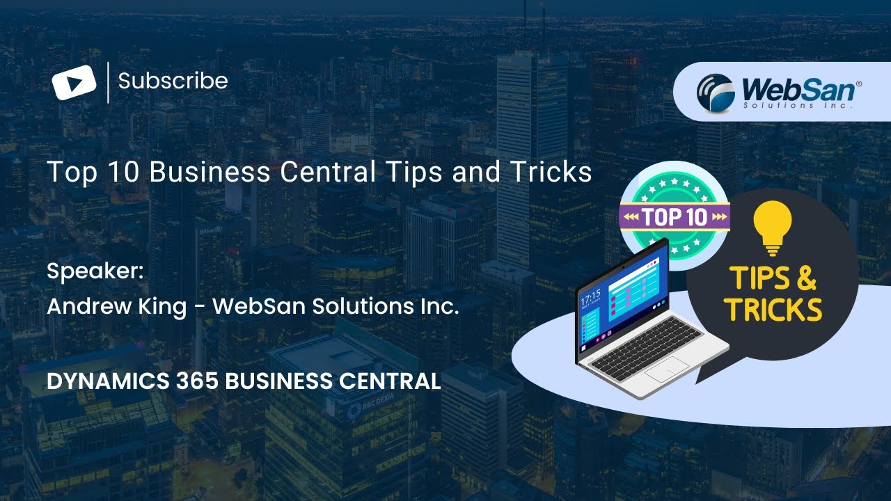 Top 10 Business Central Tips and Tricks - YouTube