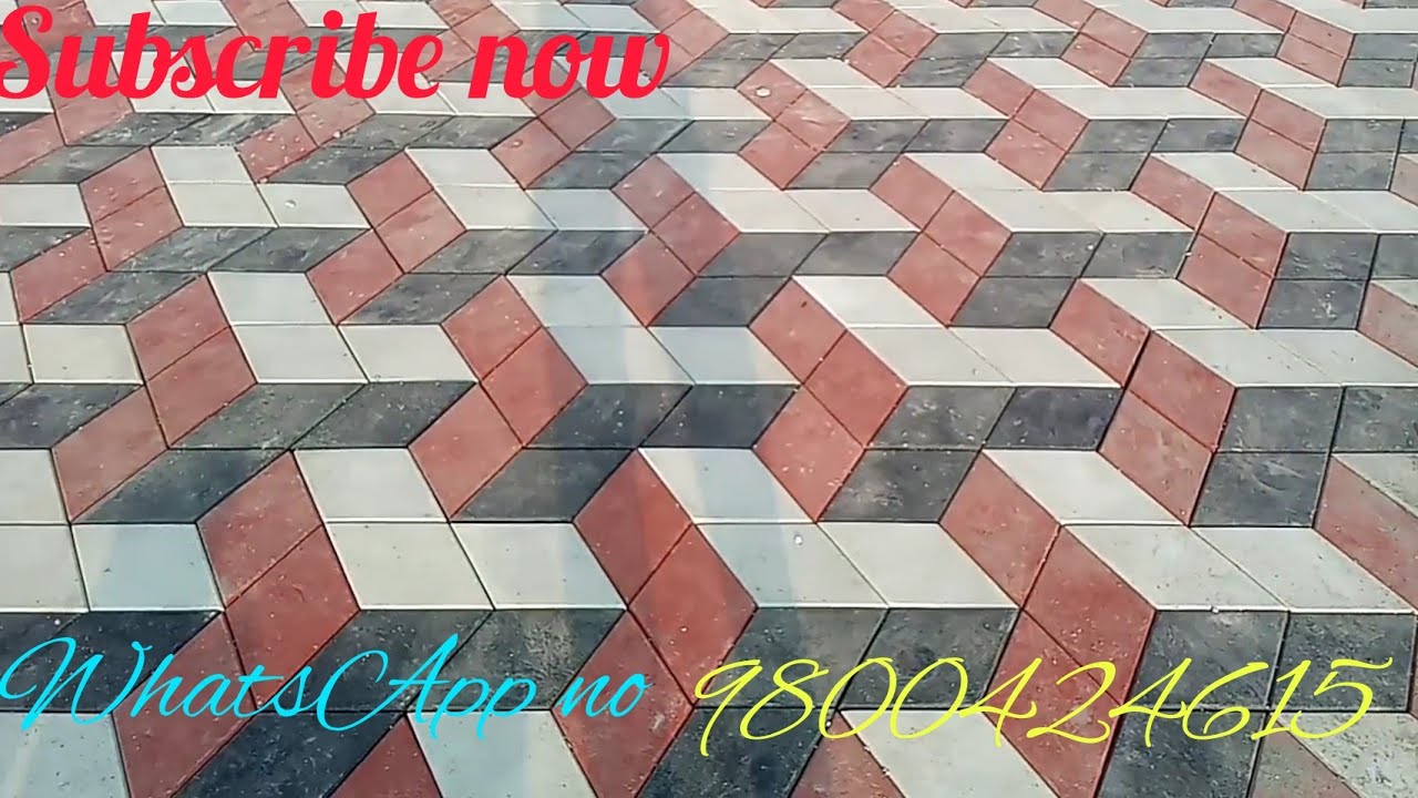 paver block interlocking 3d design - YouTube